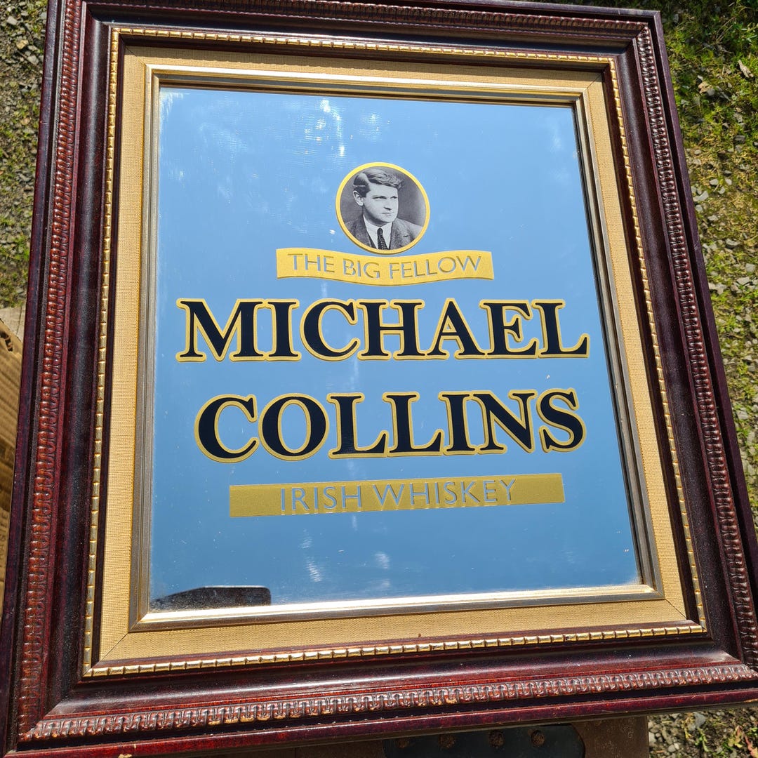 Vintage Michael Collins Irish Whiskey Bar Mirror/irish Pub Mirror/ - Etsy