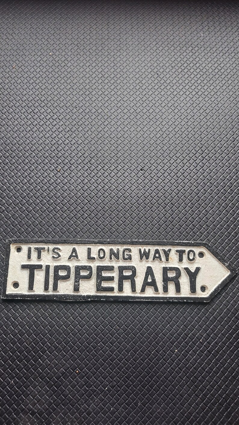 Small Vintage Style Irish Road Sign It's a Long Way to Tipperary - Etsy