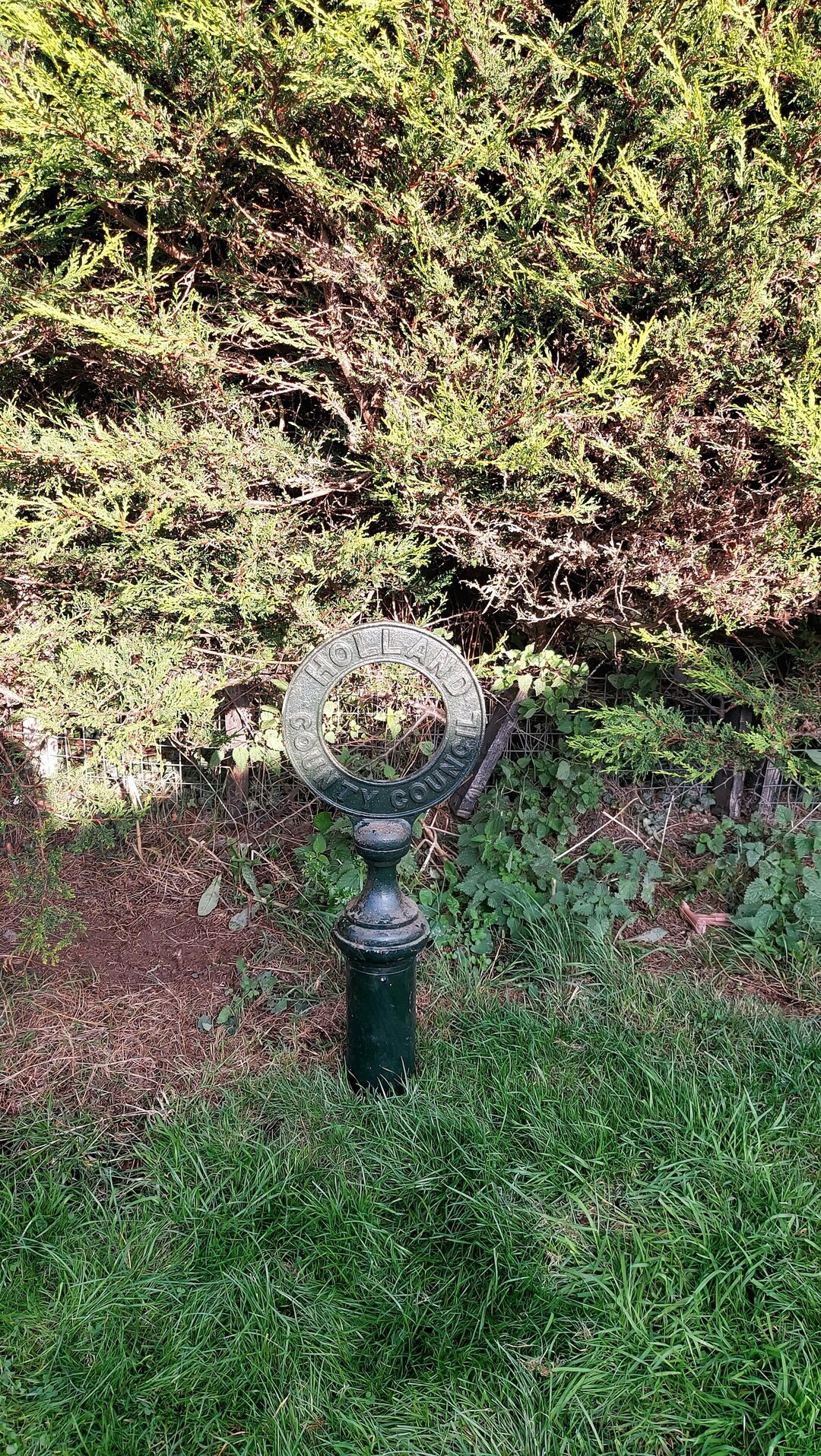 Old Holland County Council Cast Iron Sign Post Topper/english County ...