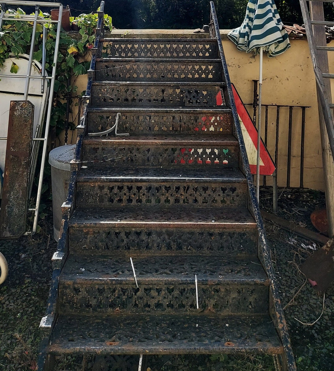 Old Victorian Cast Iron Staircase From Connolly Railway Station Dublin/irish Historic ...