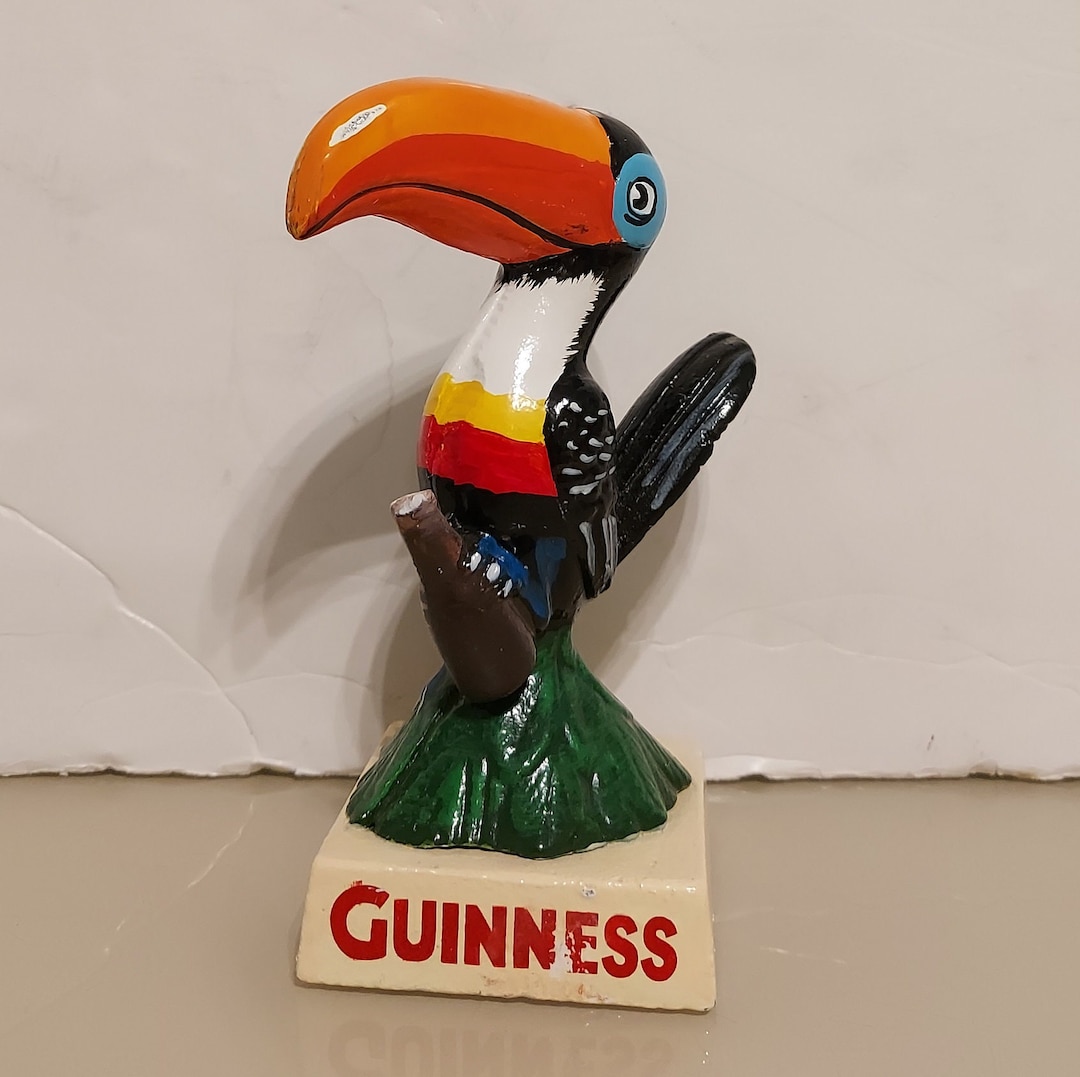 Cast Iron Guinness Toucan Drinking Beer Figurine - Etsy