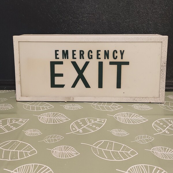 Exit Sign - Etsy UK