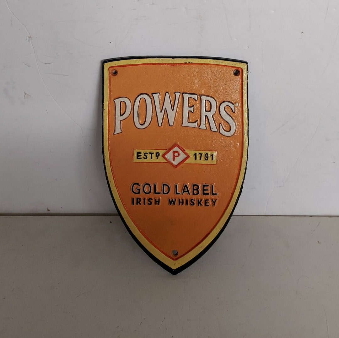 Cast Iron Powers Whiskey Sign/irish Whiskey Bar Sign - Etsy