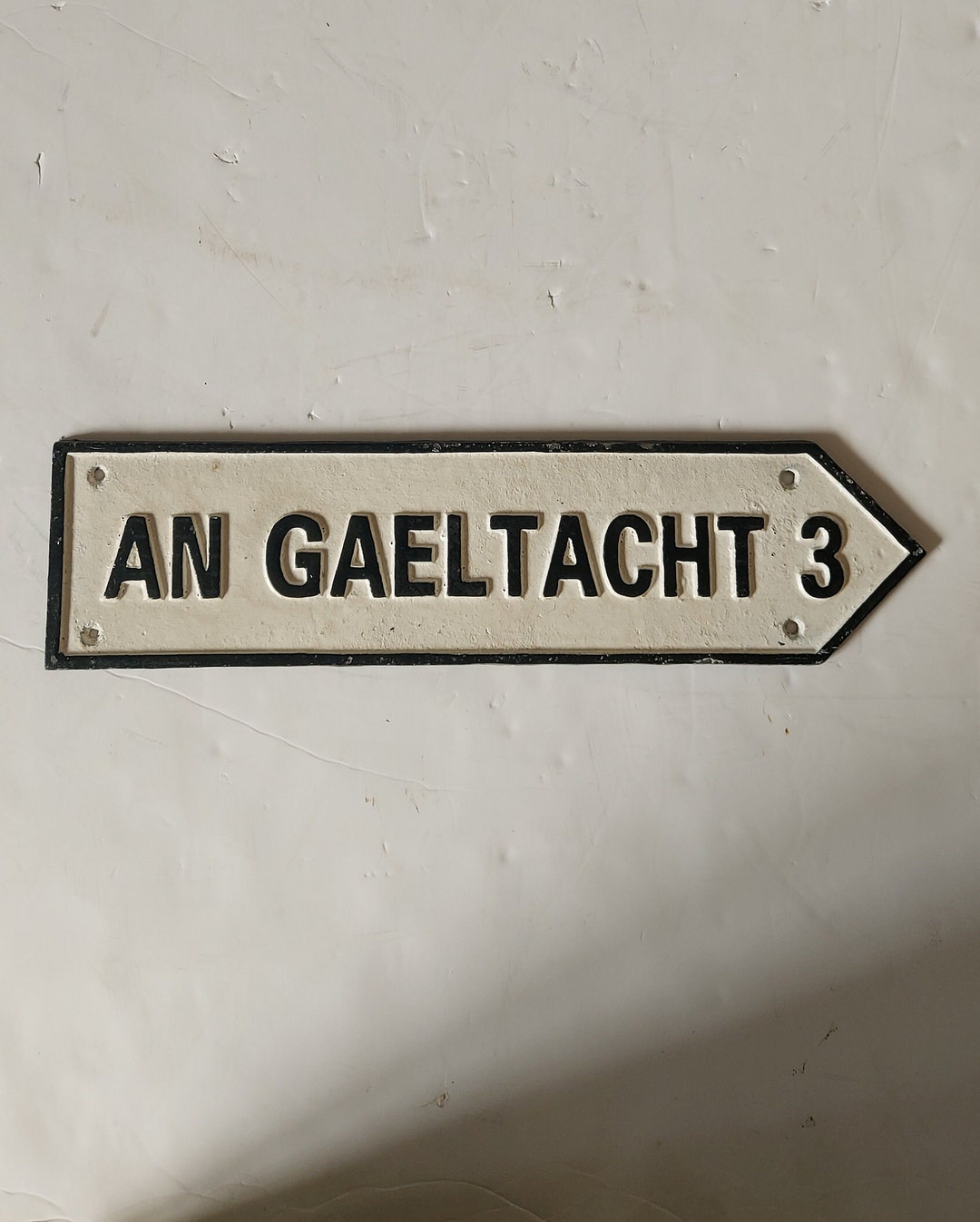 Vintage Style Cast Iron an Gaeltacht Irish Region Road Sign/ireland ...