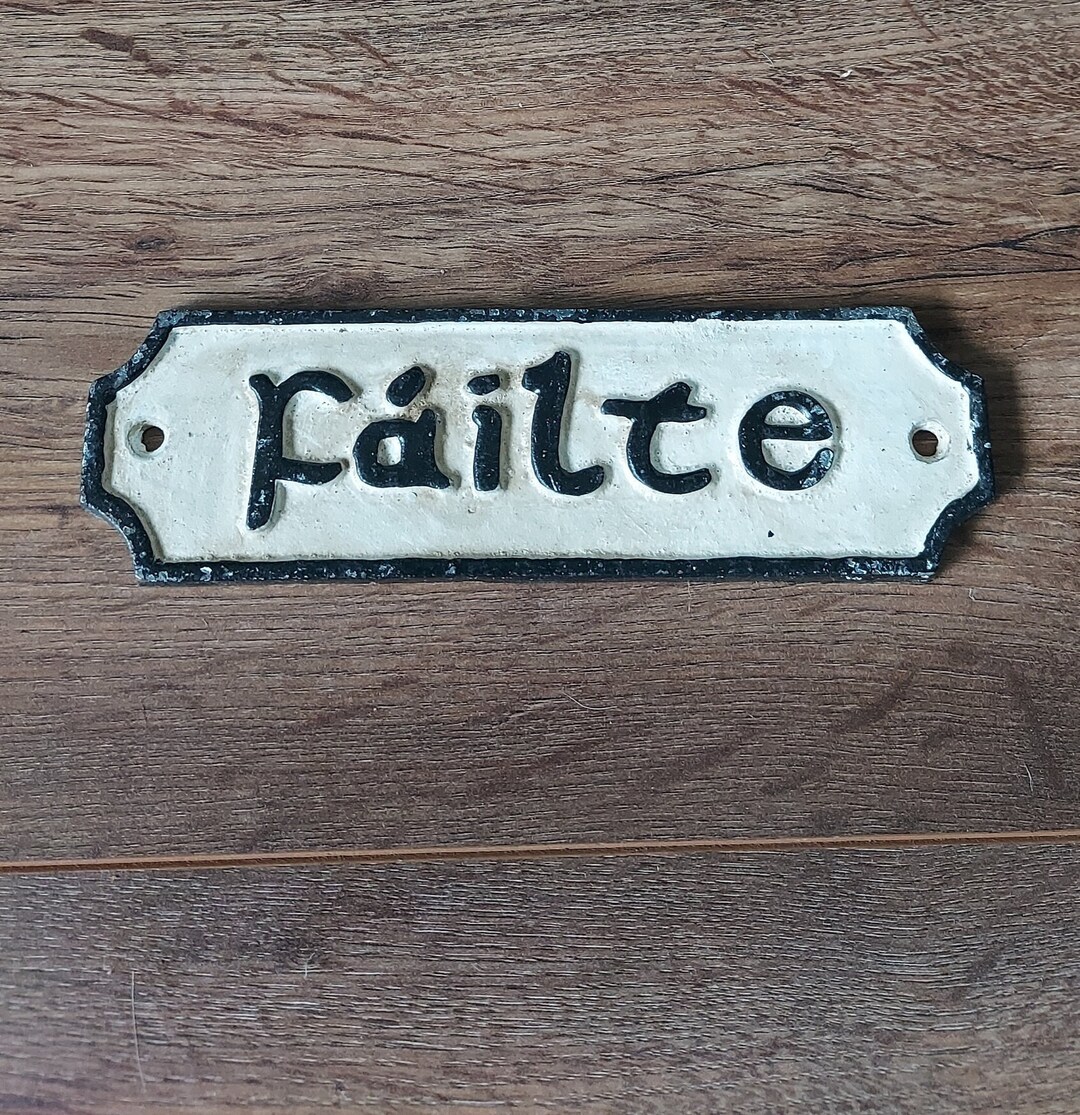 Cast Iron Irish Welcome Sign Failte/cast Iron Failte/ireland Sign - Etsy