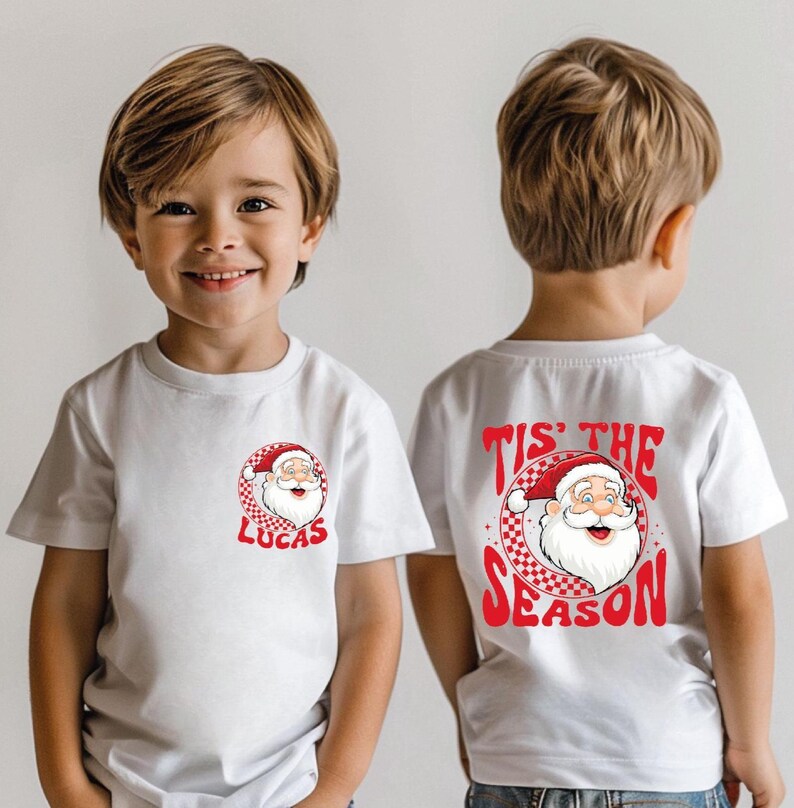 Custom Santa Christmas Comfort Colors Shirt: Personalized Tis the ...