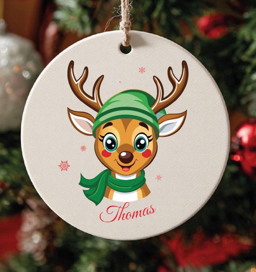 Custom Reindeer Ornament: Personalized Reindeer 2025 Ornament - Etsy
