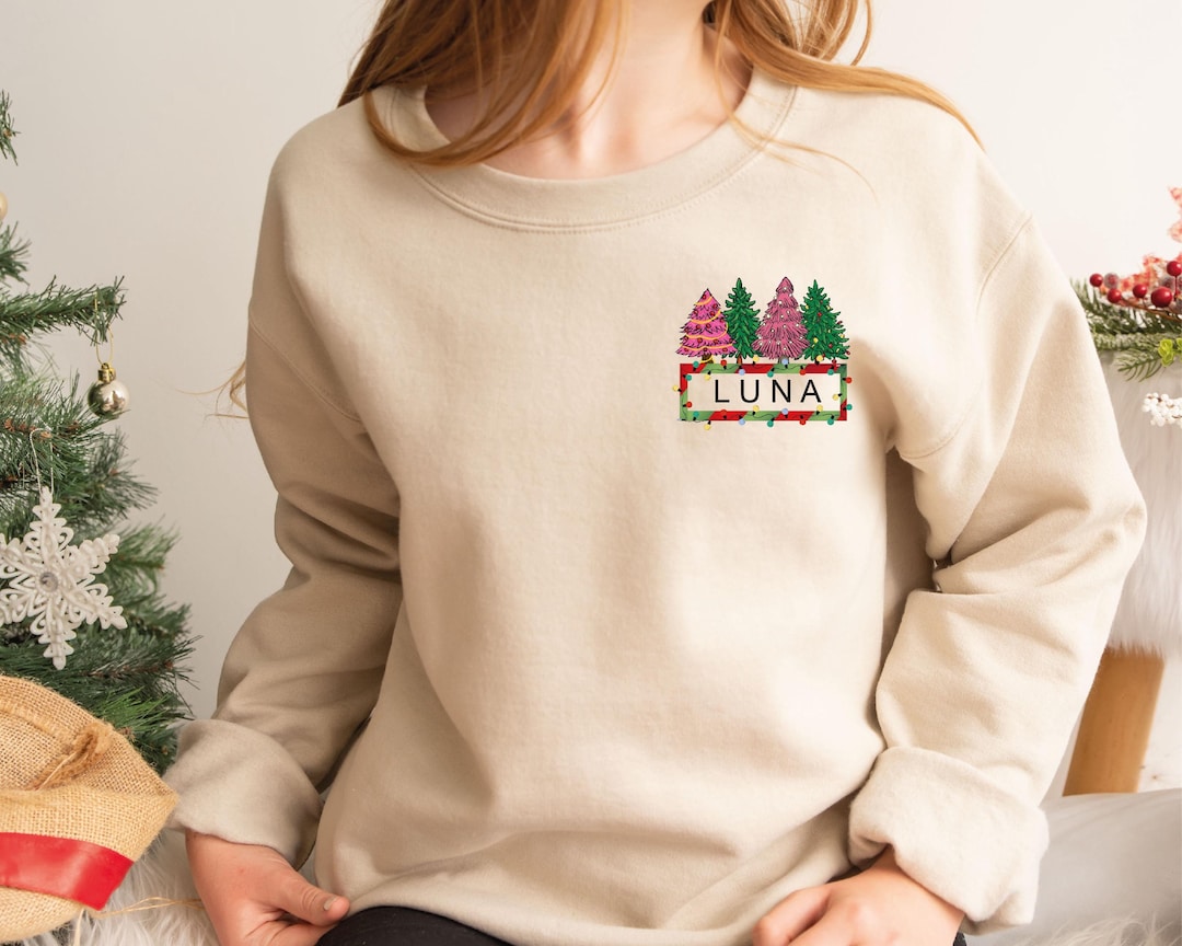 Personalized Christmas Name Pocket Sweater ,custom Christmas Sweater ...