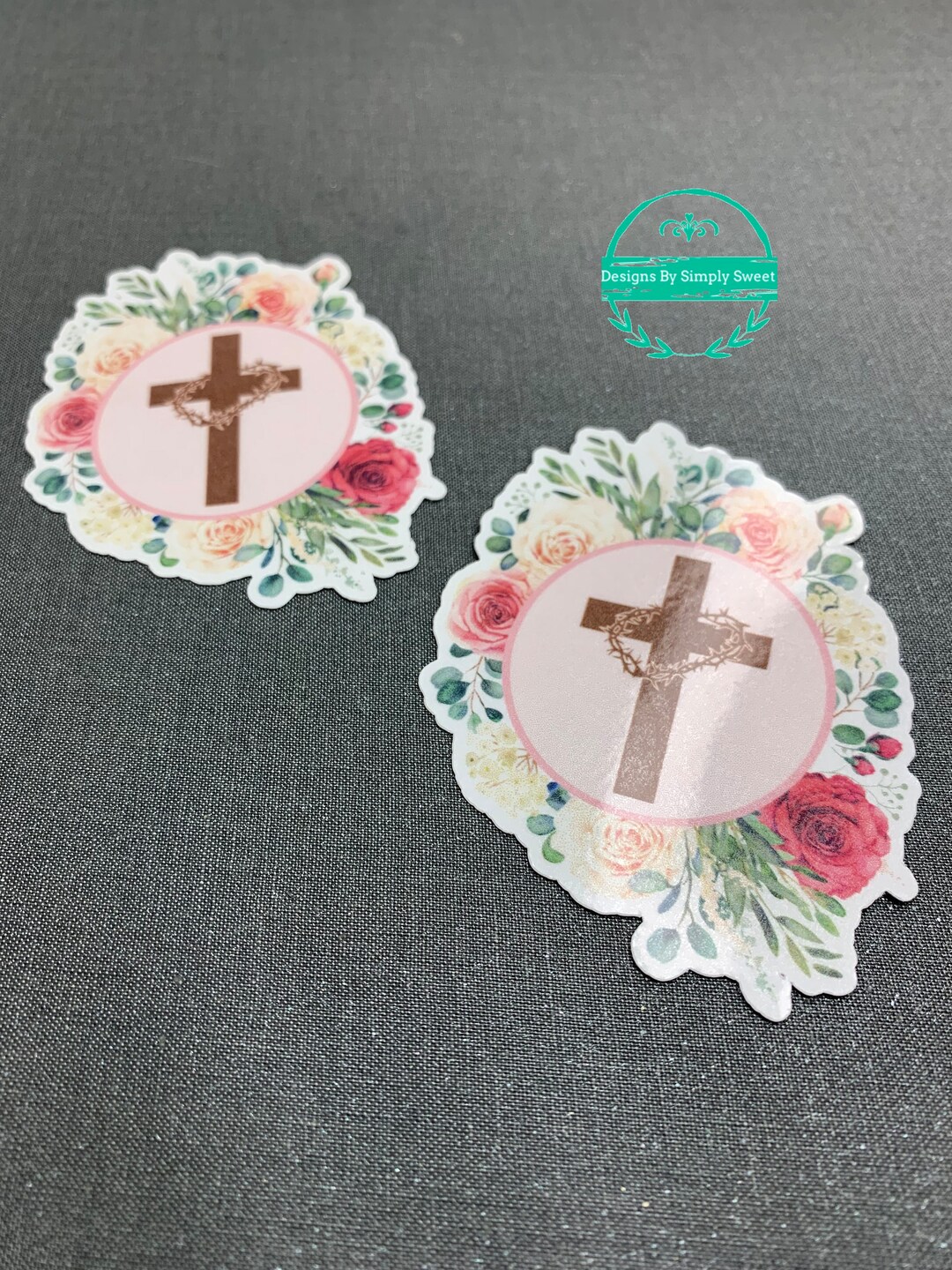 Cross Sticker, Religious Sticker, Cheetah Print, Laptop Sticker ...