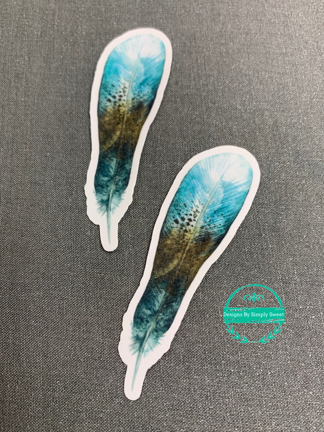 Feather Sticker, Bird Feather Sticker, Cute Sticker, Laptop Sticker ...