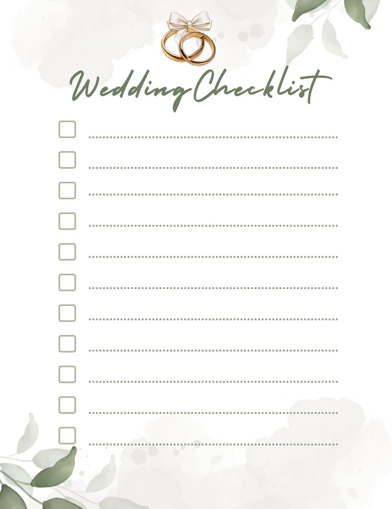 Wedding Organization | Checklist | Digital Planning | Gift for ...