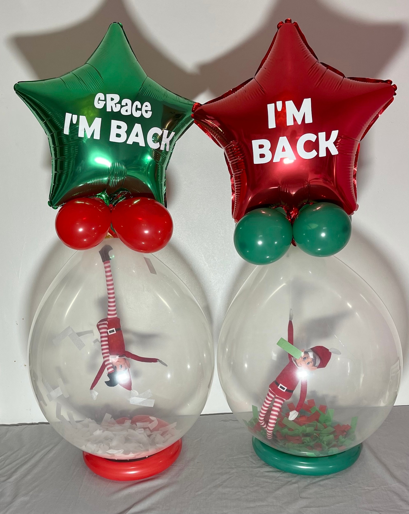 Personalised Elf Arrival Balloon Kit ELF BALLOON Elf POP - Etsy