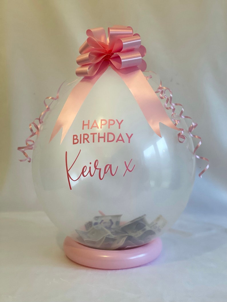 Birthday Money Popping Balloon Personalised Birthday Balloon | Etsy
