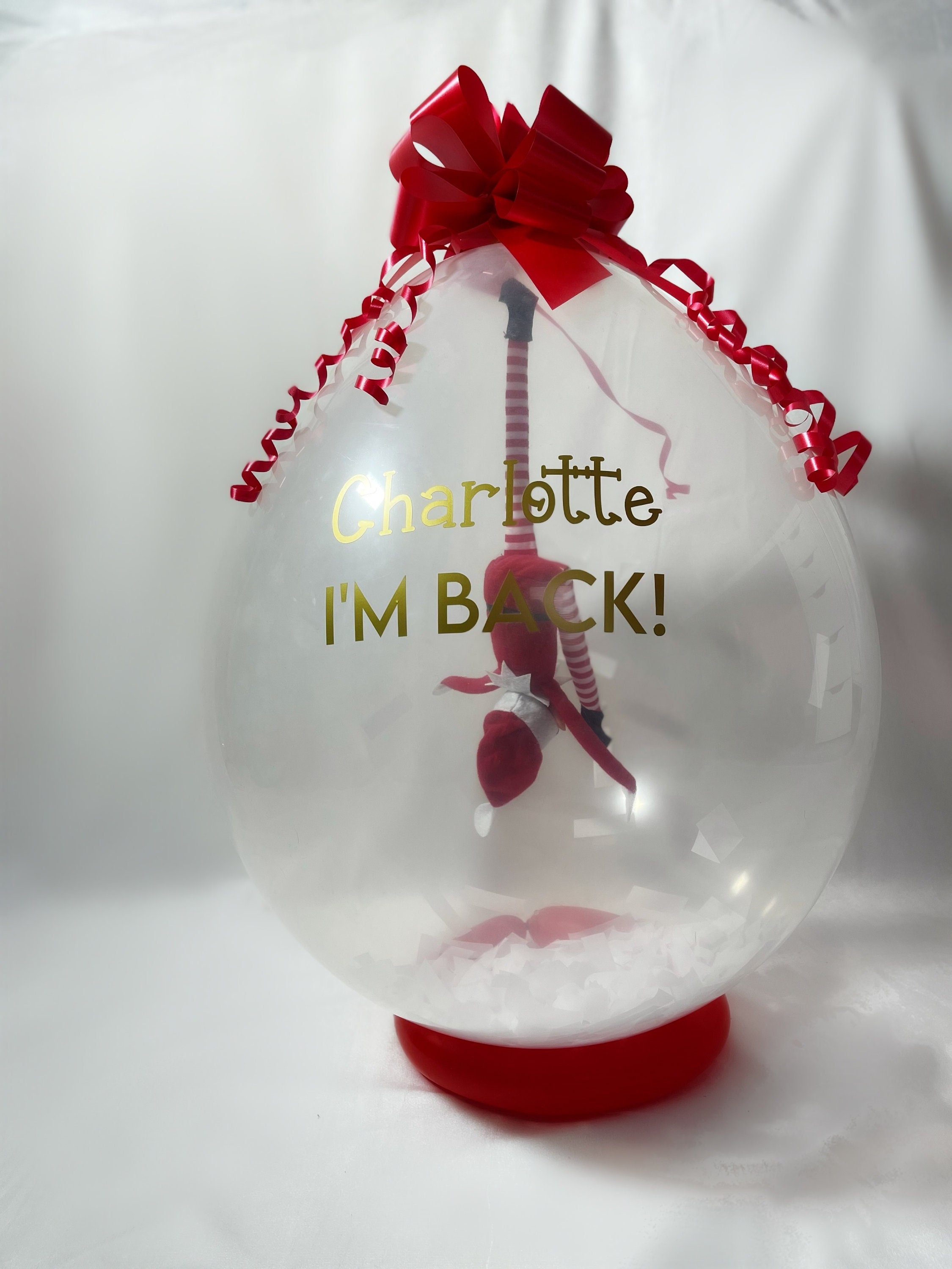 Personalised Elf Arrival Balloon DIY Balloon Kit POP ME - Etsy UK