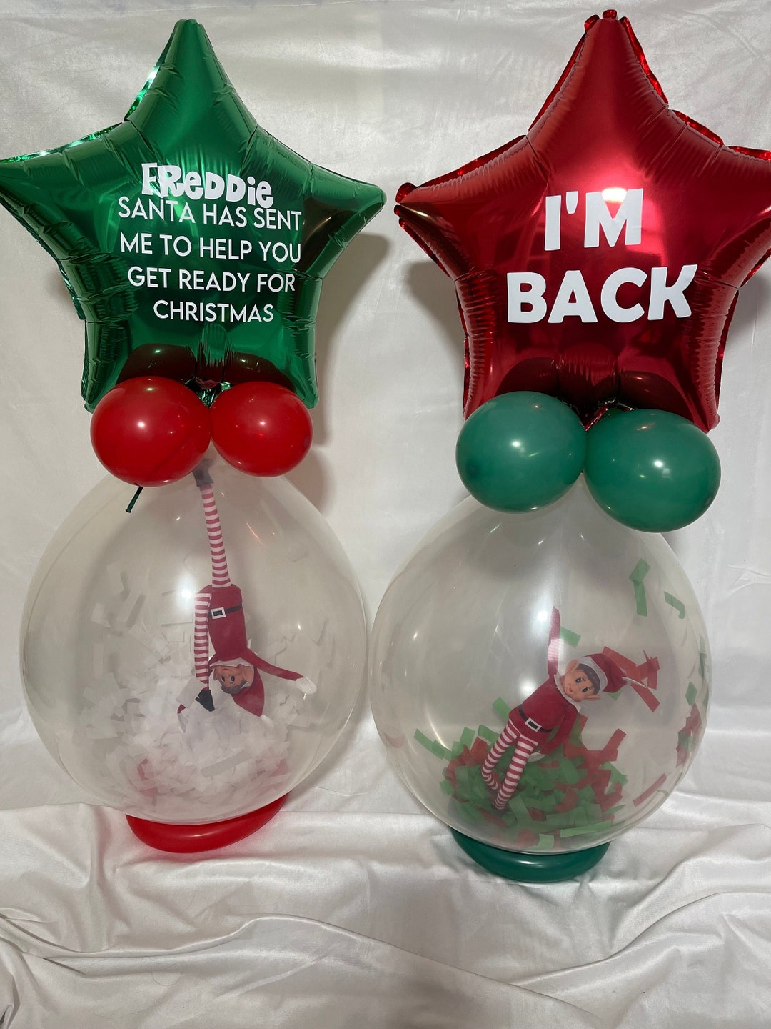 Personalised Elf Arrival Balloon Kit ELF BALLOON Elf POP Balloon - Etsy