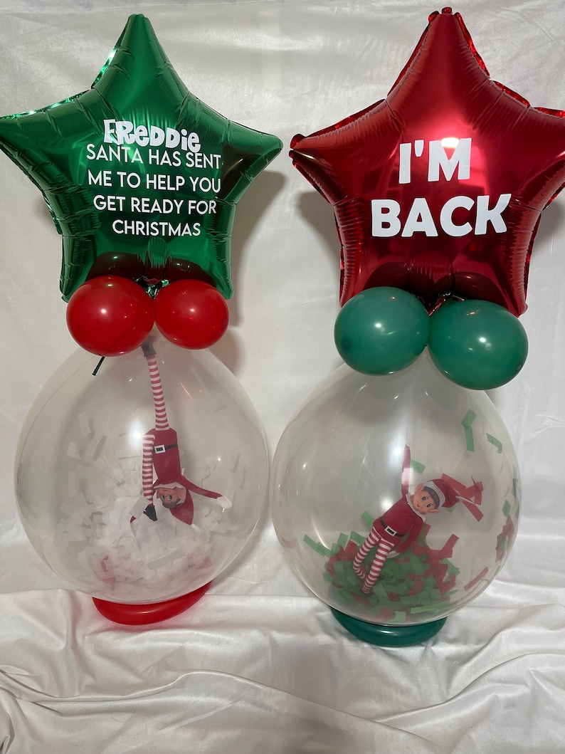 Personalised Elf Arrival Balloon Kit ELF BALLOON Elf POP - Etsy