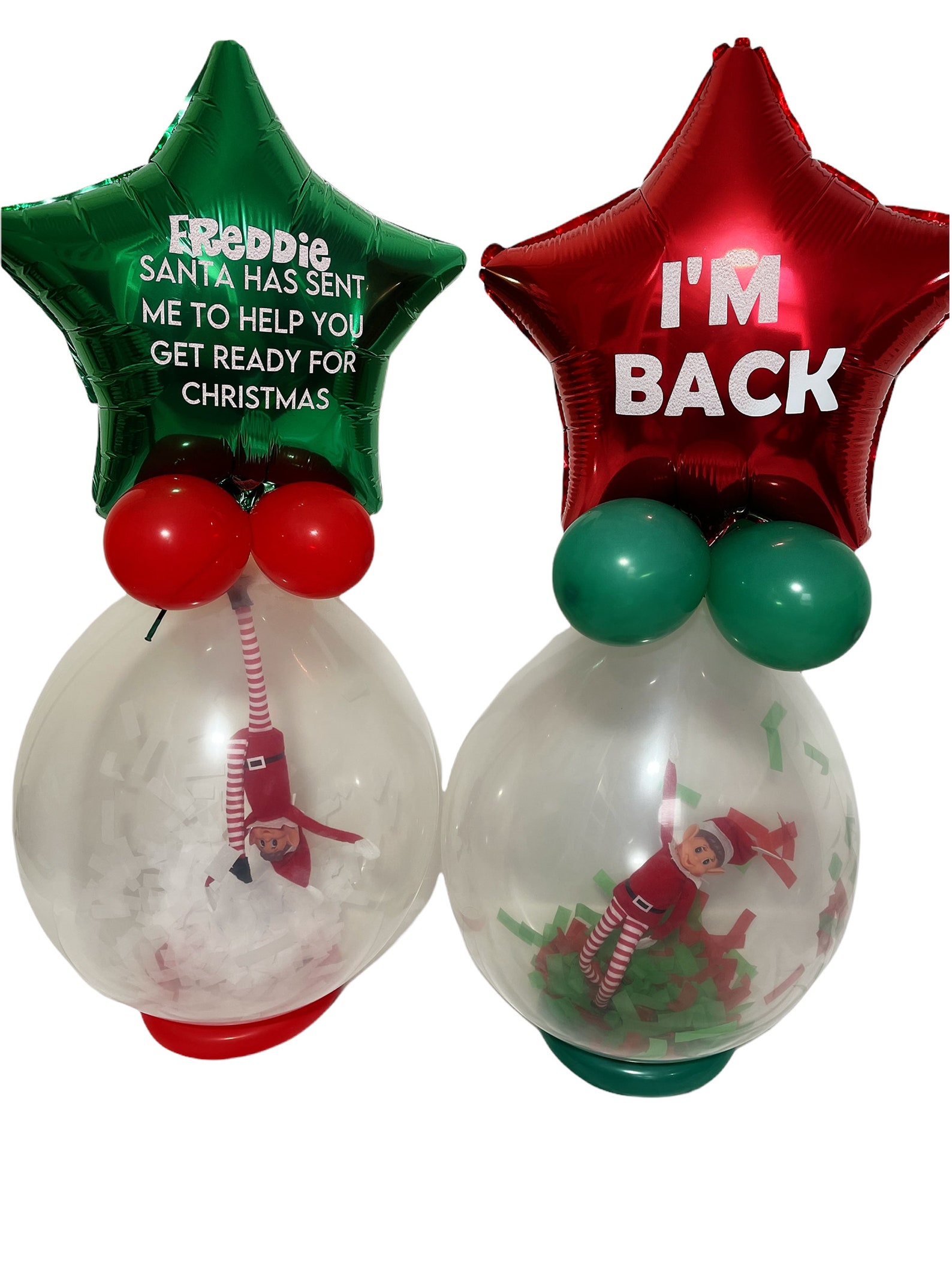 Personalised Elf Arrival Balloon Kit ELF BALLOON Elf POP - Etsy