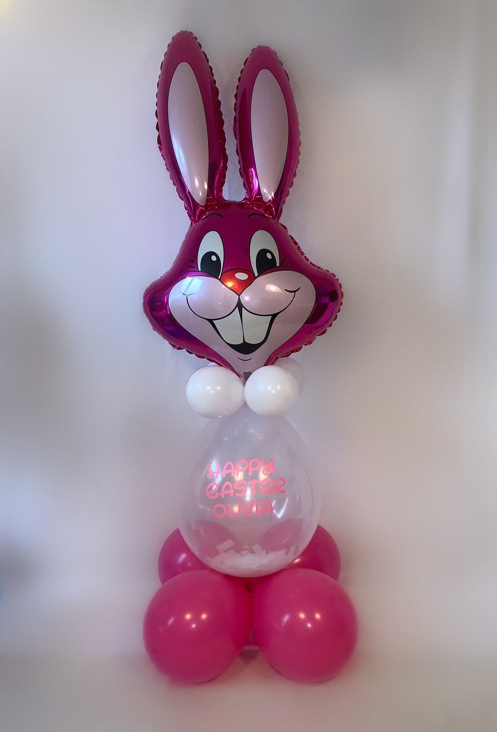 PINK Personalised Easter Bunny Balloon 5ft TALL DIY Kit Add - Etsy