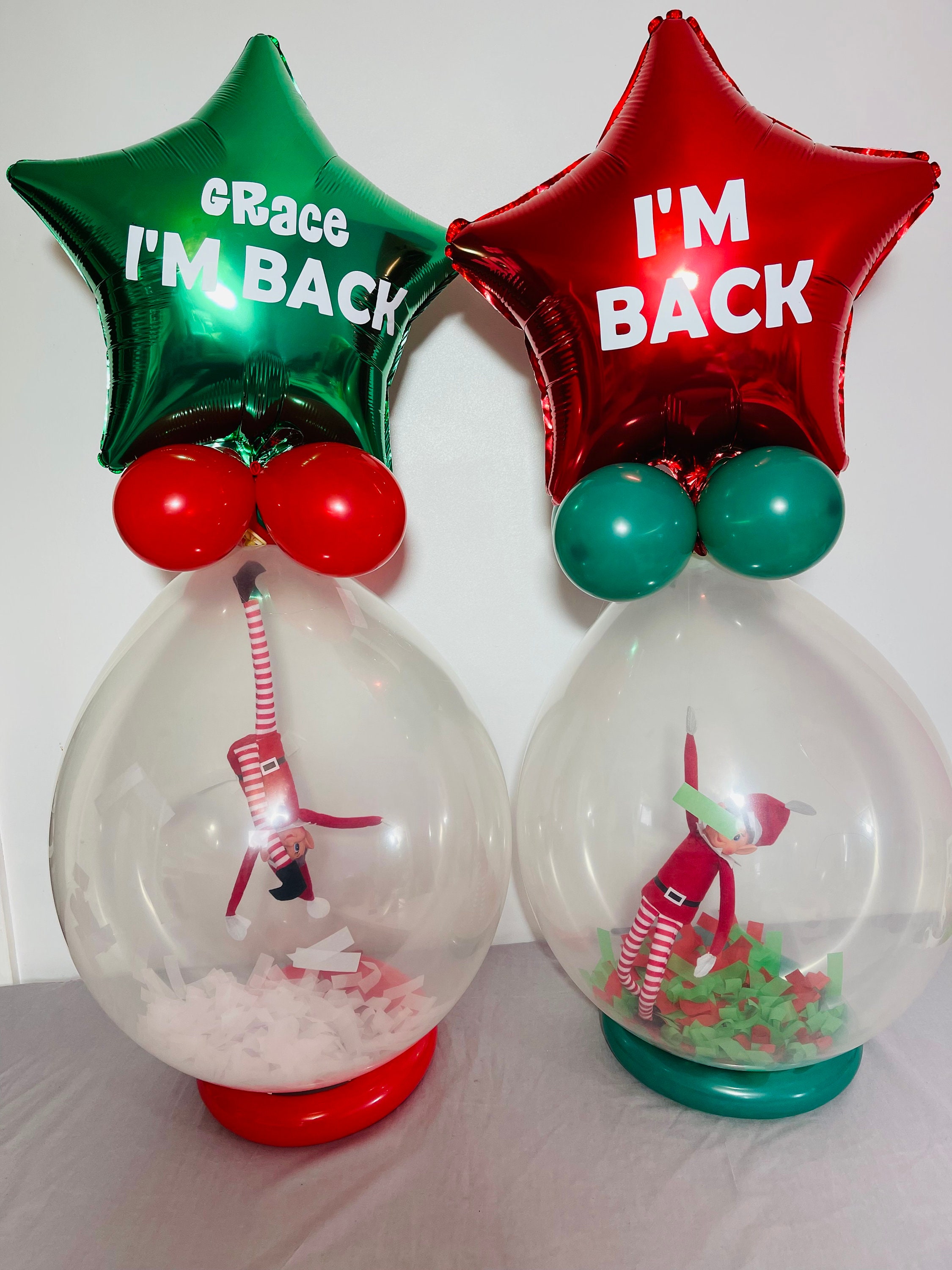 Personalised Elf Arrival Balloon Kit ELF BALLOON Elf POP - Etsy UK