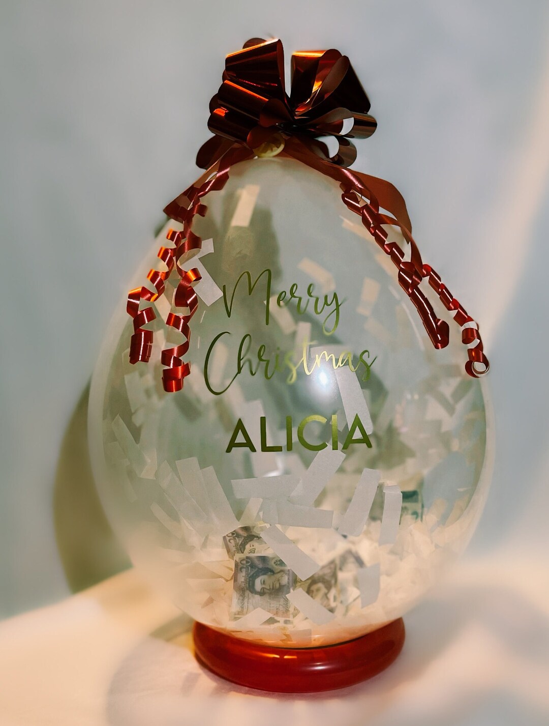 Christmas Money Gifting Balloon Cash Balloon Christmas POP ME Money ...