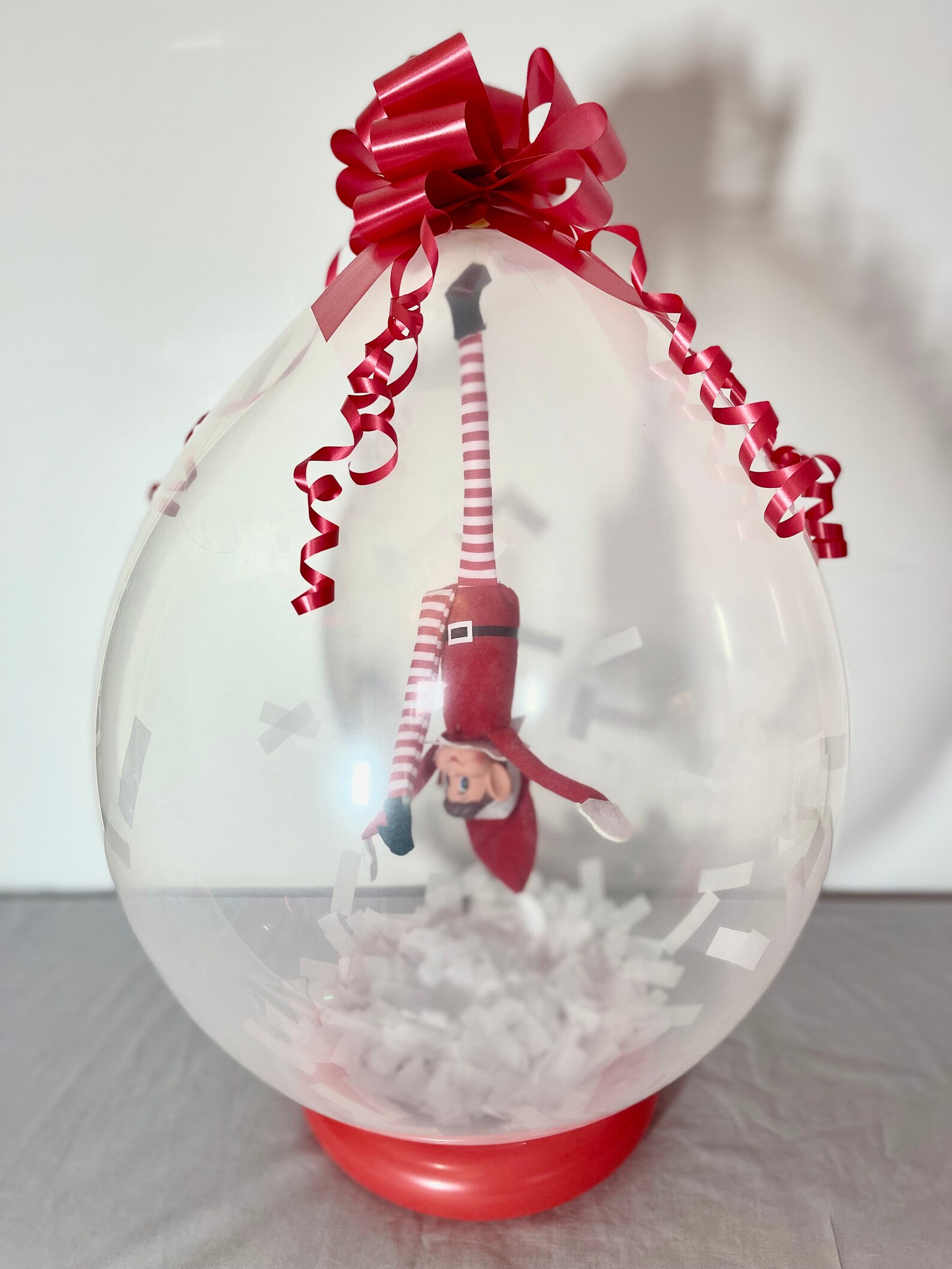 Personalised Elf Arrival Balloon DIY Balloon Kit POP ME Balloon Suprise ...
