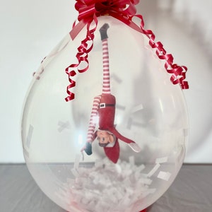 Personalised Elf Arrival Balloon DIY Balloon Kit POP ME Balloon Suprise ...