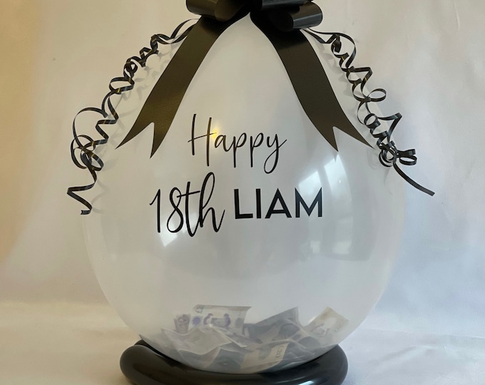 Birthday Money Popping Balloon Personalised Birthday Balloon POP ME DIY ...