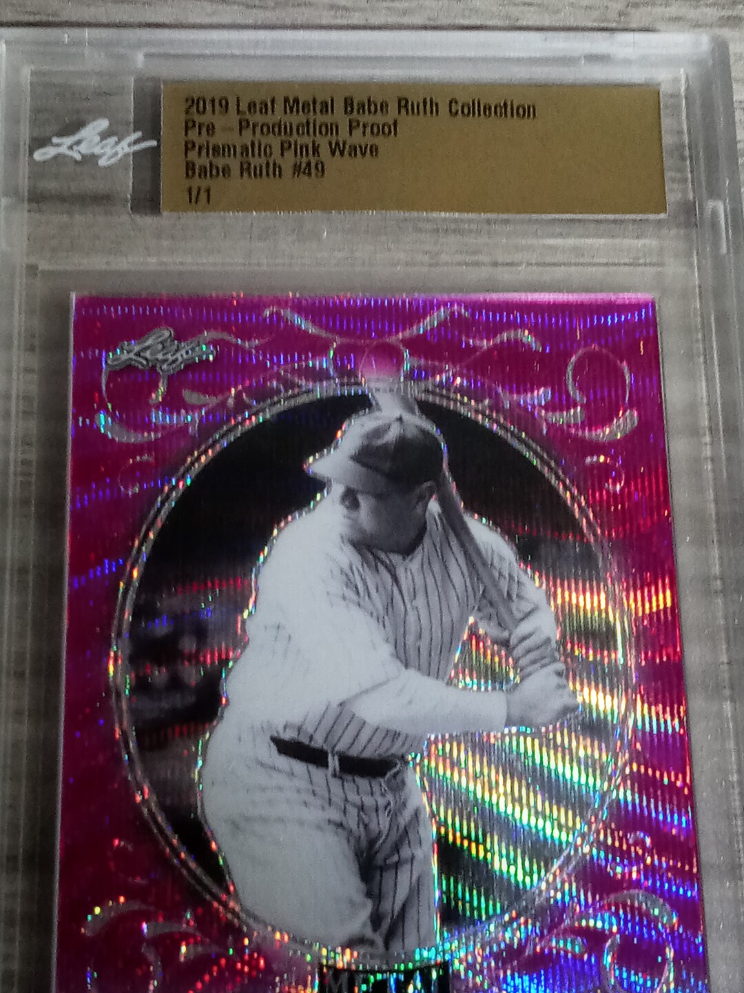 2019 Leaf Metal Babe Ruth Collection Pre-production Proof 1/1 Prismatic ...