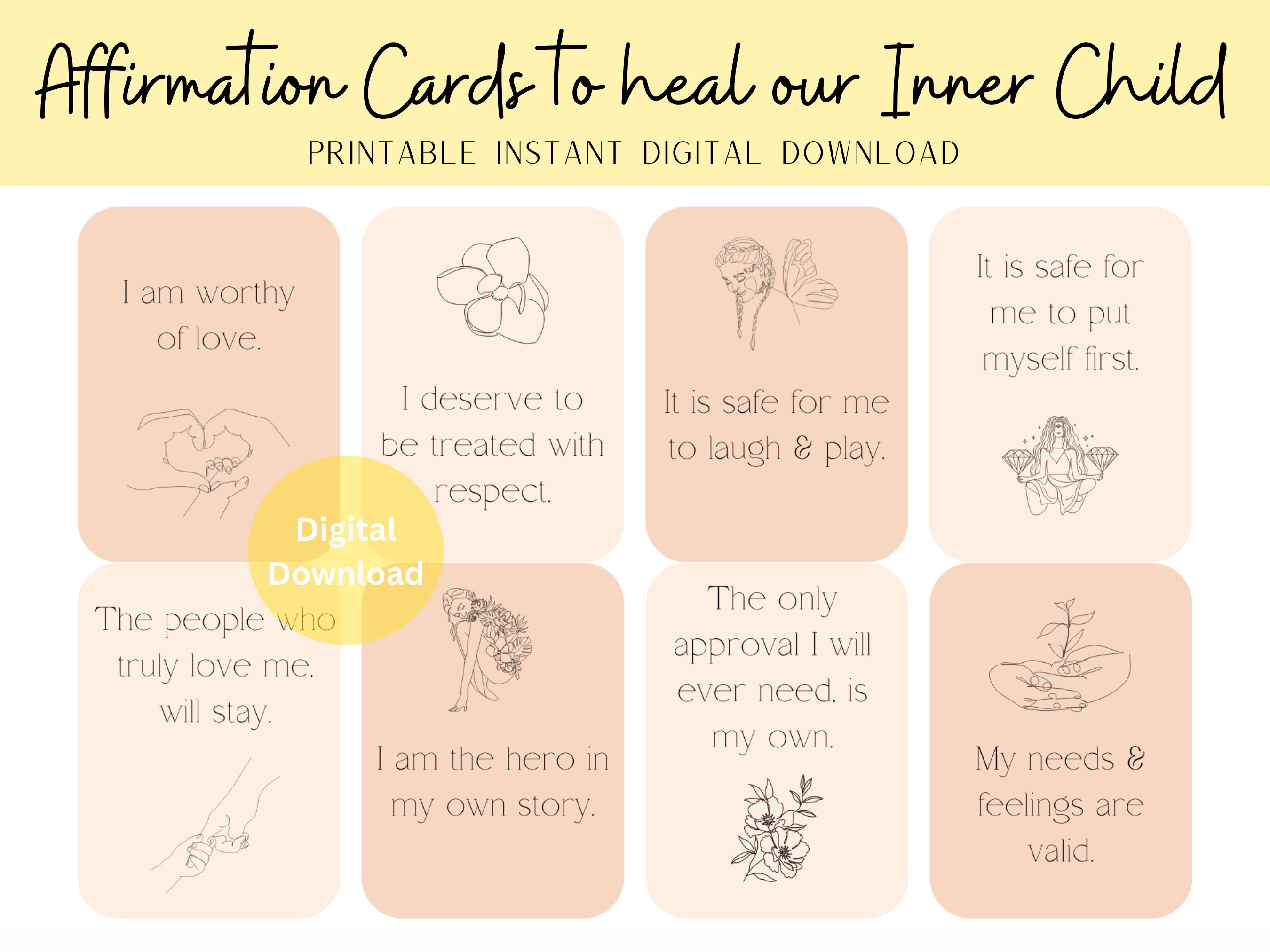 Inner Child Healing Journal Prompts, Inner Child Workbook,printable ...