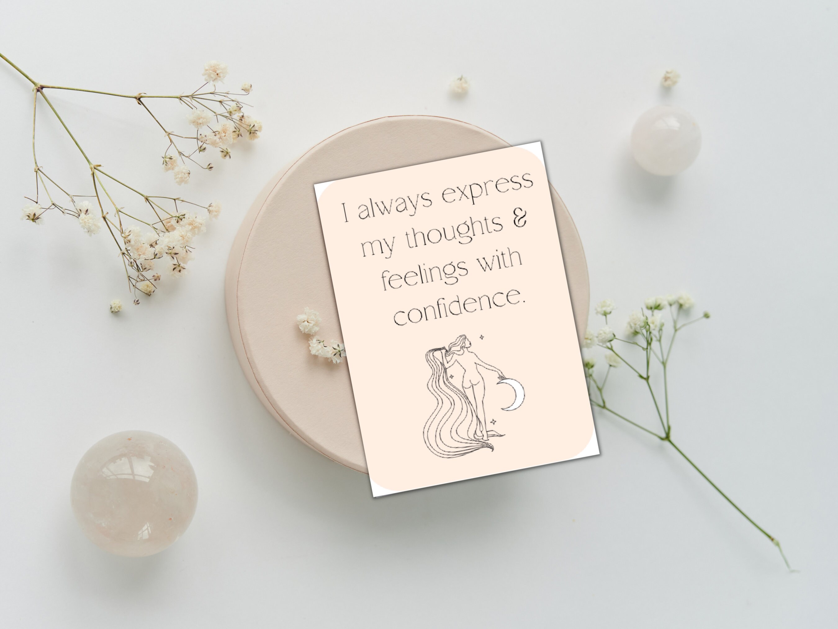 Positive Affirmation Cards for Confidence, Daily Mantras, Self Care ...