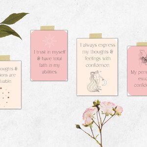 Positive Affirmation Cards for Confidence, Daily Mantras, Self Care ...