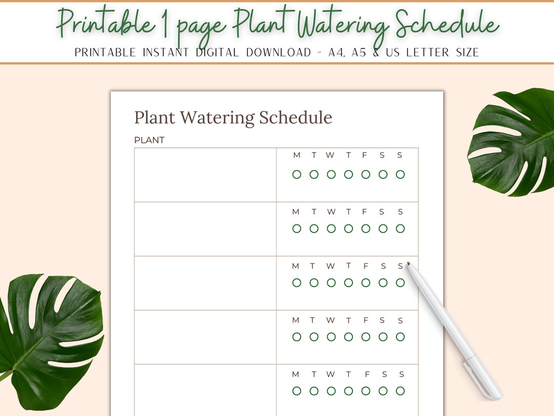 Plant Planner Printable, Houseplant Planner Journal, Plant Watering ...