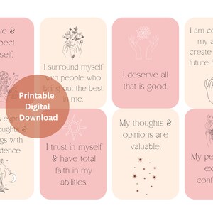 Positive Affirmation Cards for Confidence, Daily Mantras, Self Care ...