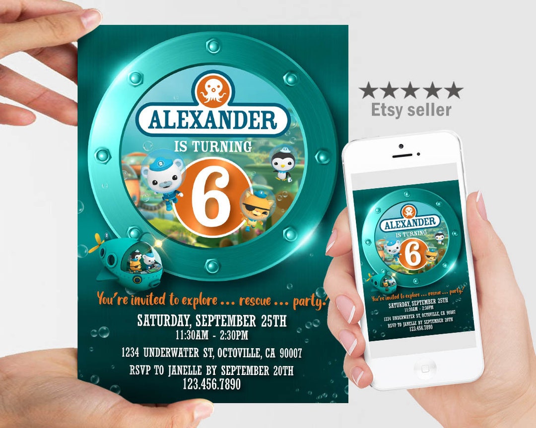 Octonauts Printable Invitation, Octonauts Birthday Invitation ...