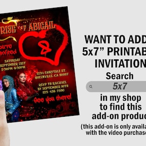 Descendants Rise of Red Invitation, Descendants Red Birthday Video ...