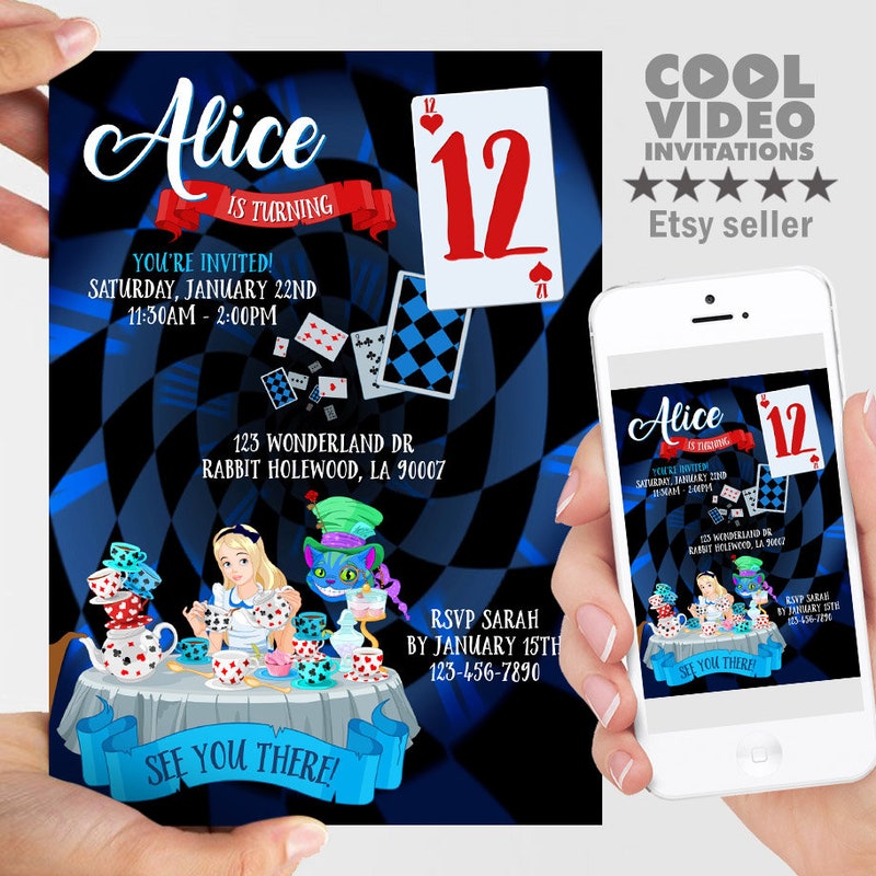 Mad Hatter Invite - Etsy