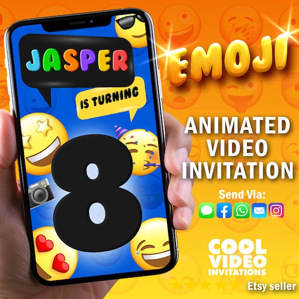 Emoji Invitation - Etsy