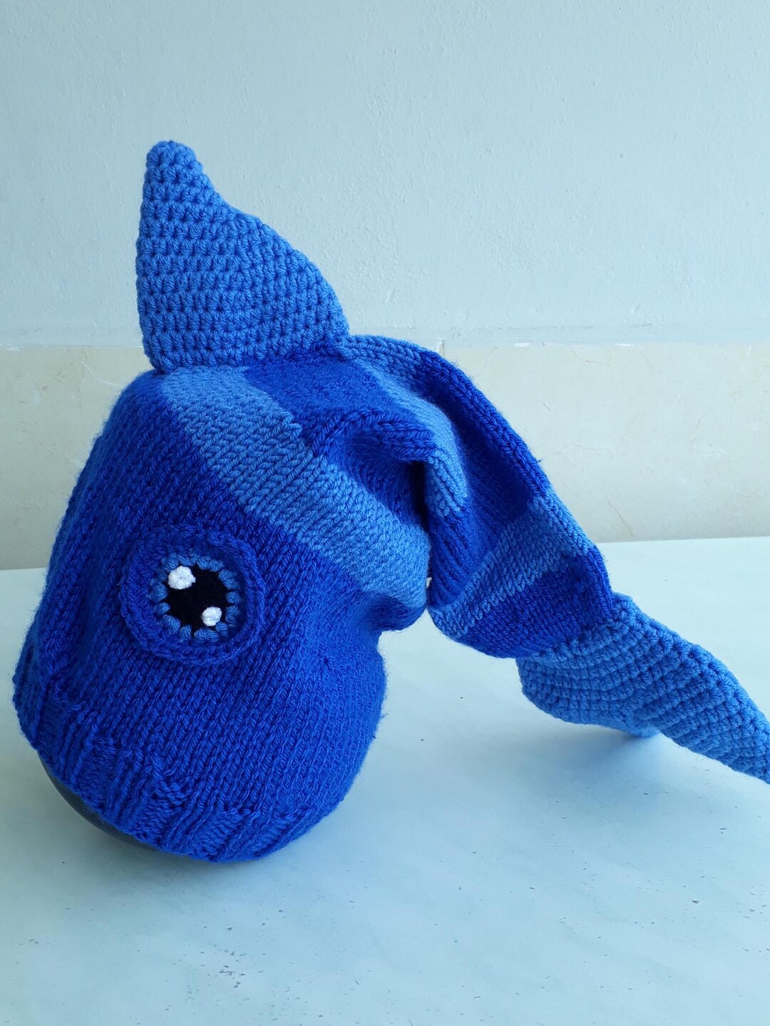 Hand-knitted Fish Beanie: Animal Winter Hat, Halloween Costume - Etsy