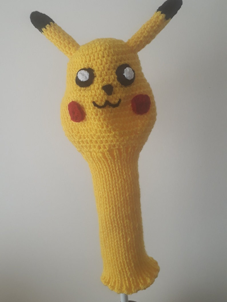 Handmade Pikachu Golf Club Cover, Cute Knitted Golf Headcover - Etsy