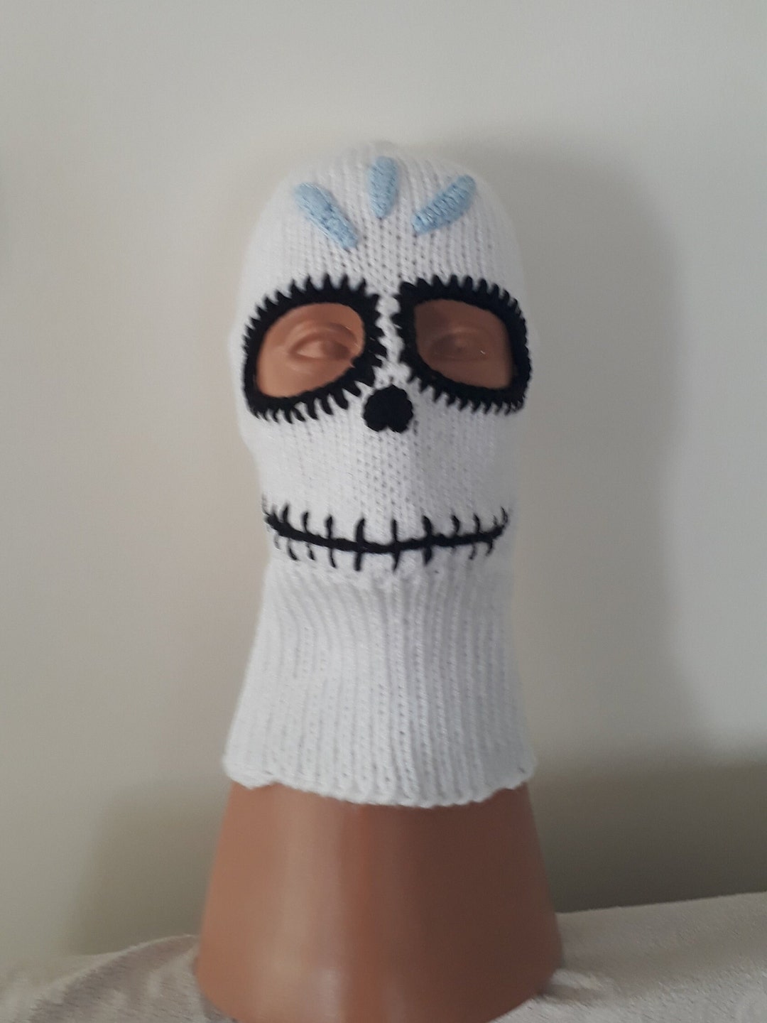 Knitted Skull Balaclava: Crochet Rave Mask, Halloween Cosplay - Etsy