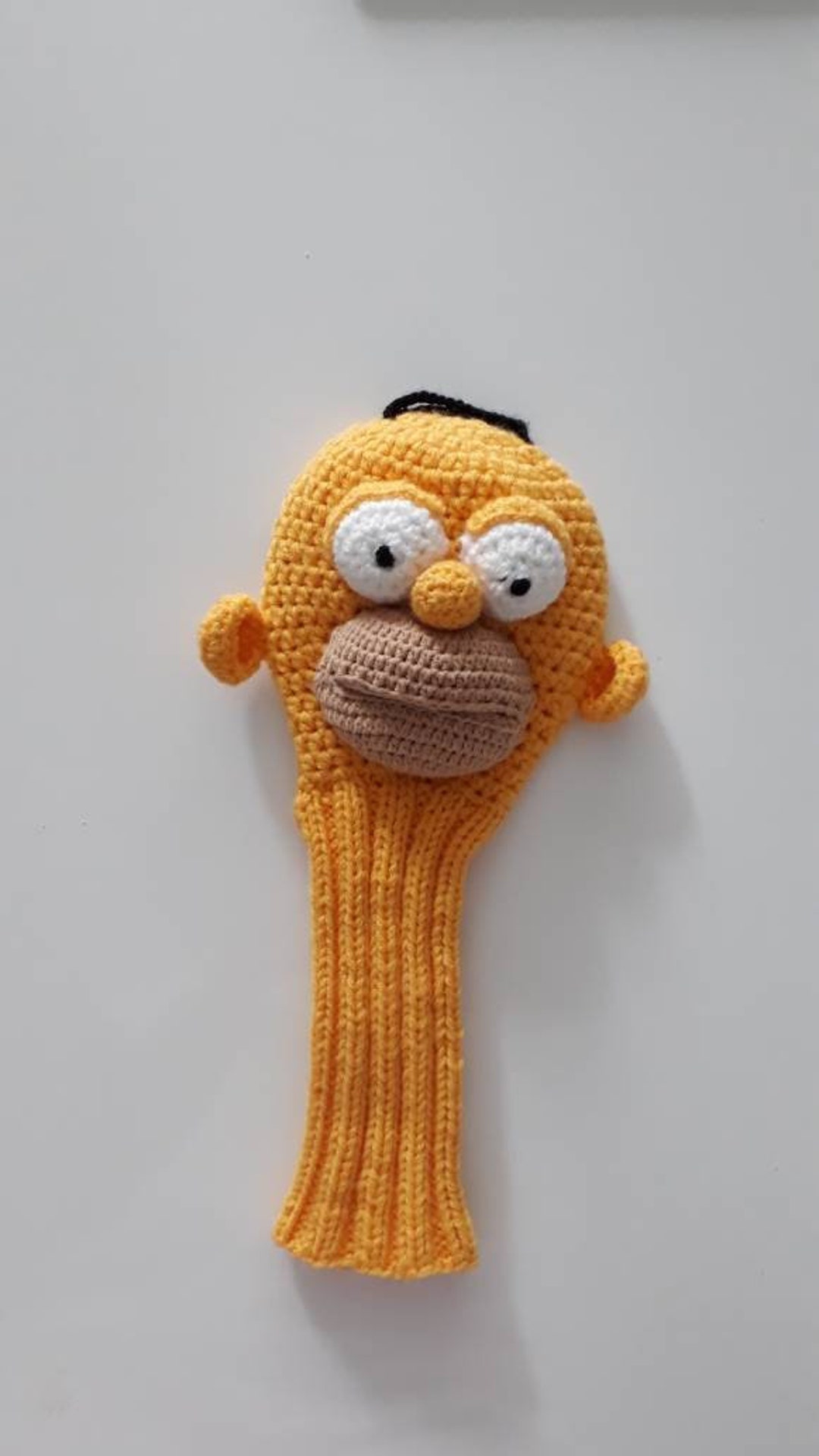 Hand Crocheted Homer Simpson Golf Club Cover: Simpsons Fan Gift - Etsy