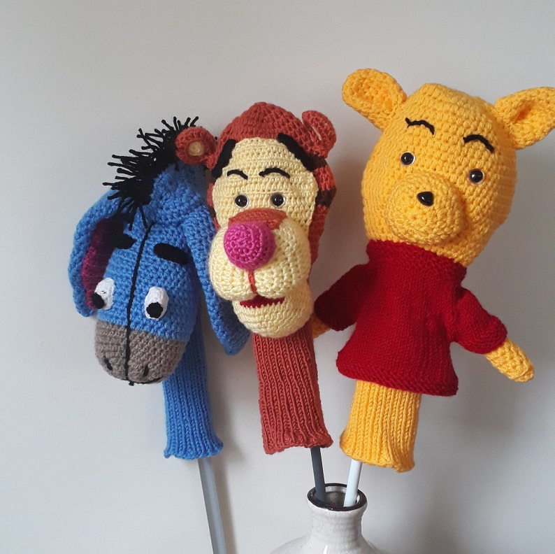 Eeyore Golf Club Head Cover: Handmade Crochet Winnie the Pooh Character ...