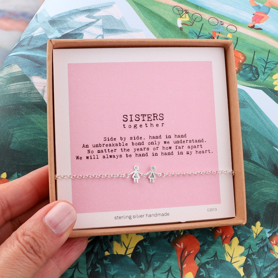 Sisters Together Bracelet/sterling Silver Bracelet for Sisters ...