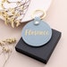Personalised Initial Leather Round Key Ring / Handmade Initial Key Ring ...