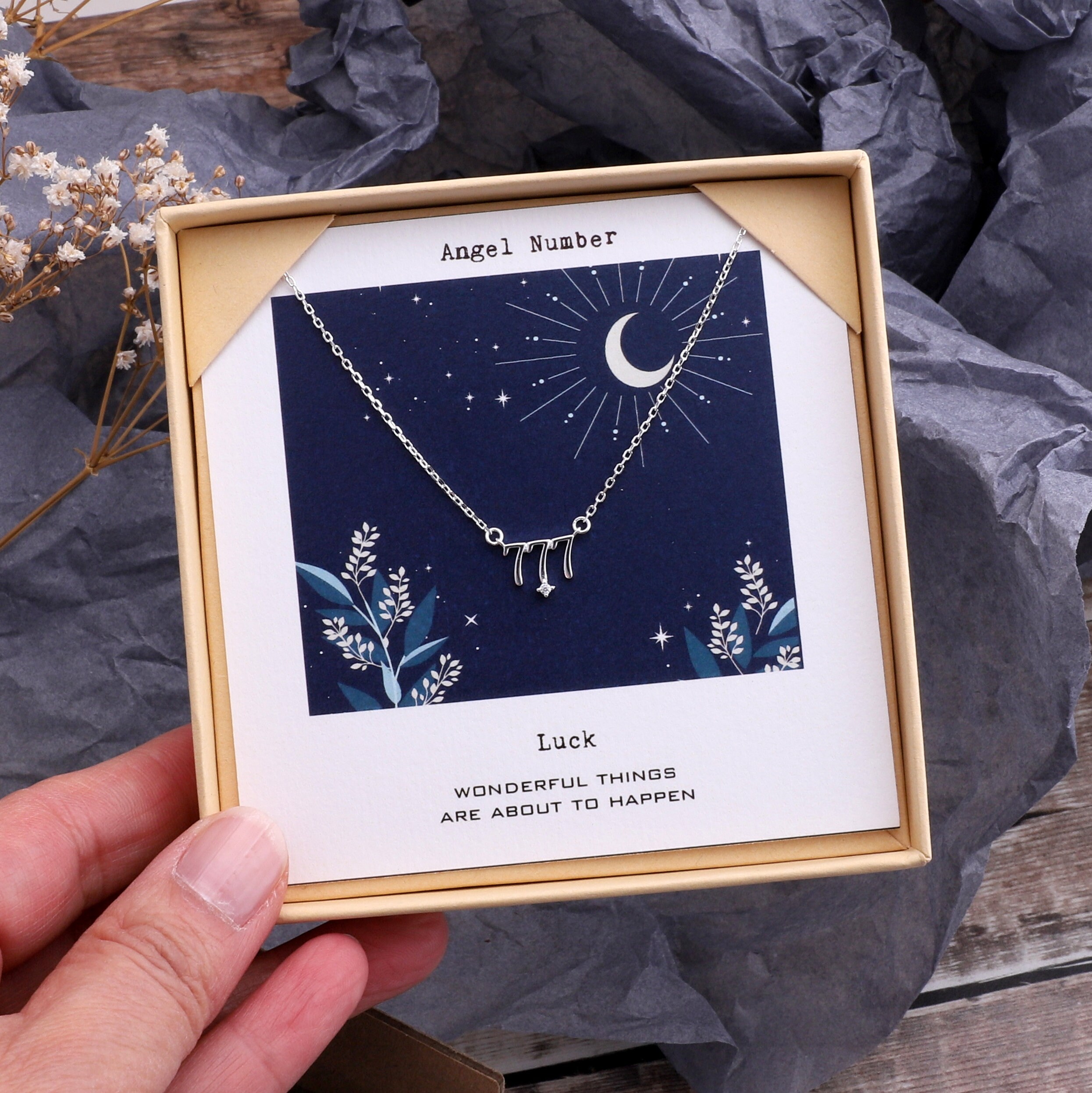 Sterling Silver Angel Number Necklace / Christmas Angel Number Necklace ...
