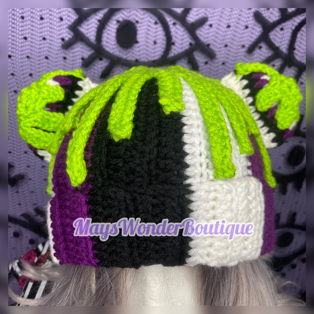 Slime Beanie, Beetlejuice Beanie, Kitty Beanie, Beanie, Kitty, Slime, Beanie, Creepy Cute ...