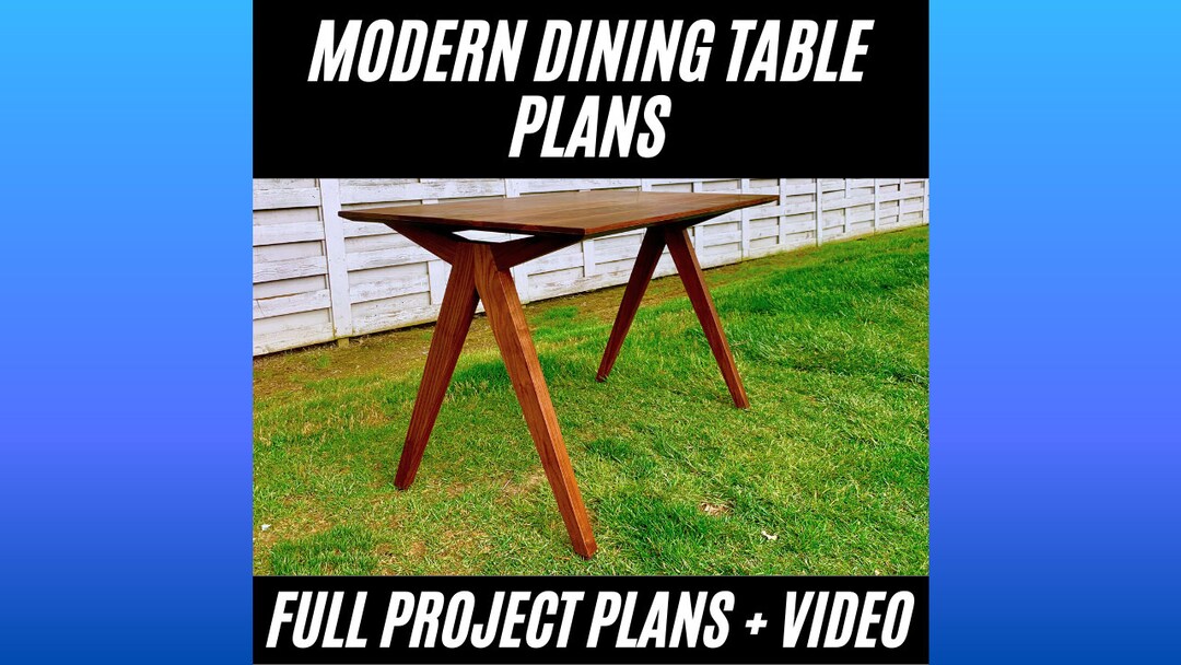 Modern Dining Table Plans - Etsy