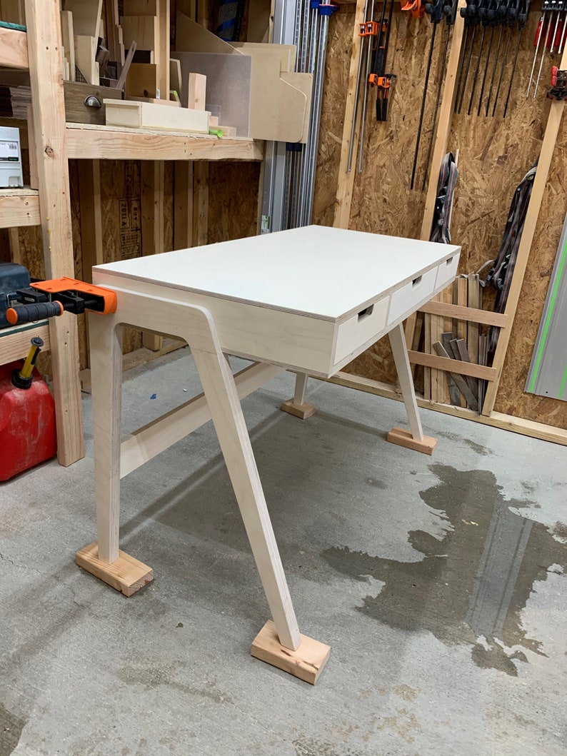 Modern Computer Desk Plans - Etsy