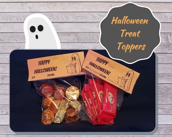 Halloween Treat Bag Topper Halloween Treat Bag Label Class - Etsy