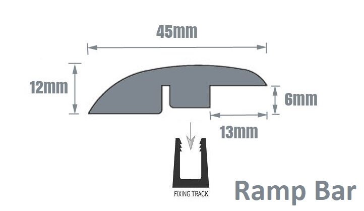 Laminate/wood Flooring MDF Threshold Strip Ramp Edge Profile 8 Modern ...